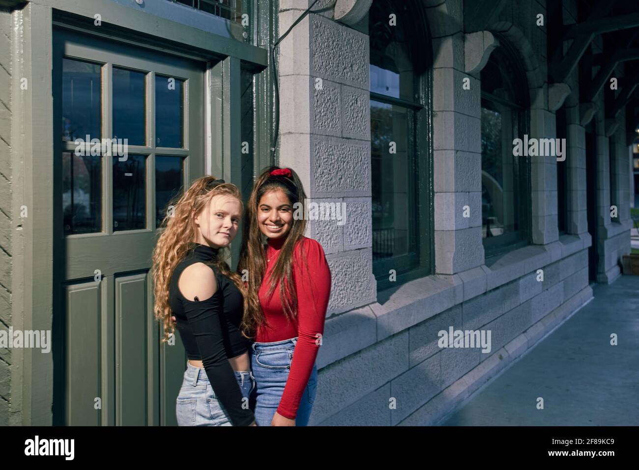 Two girls best friends since kindergarten, reuniting and having a fun ...