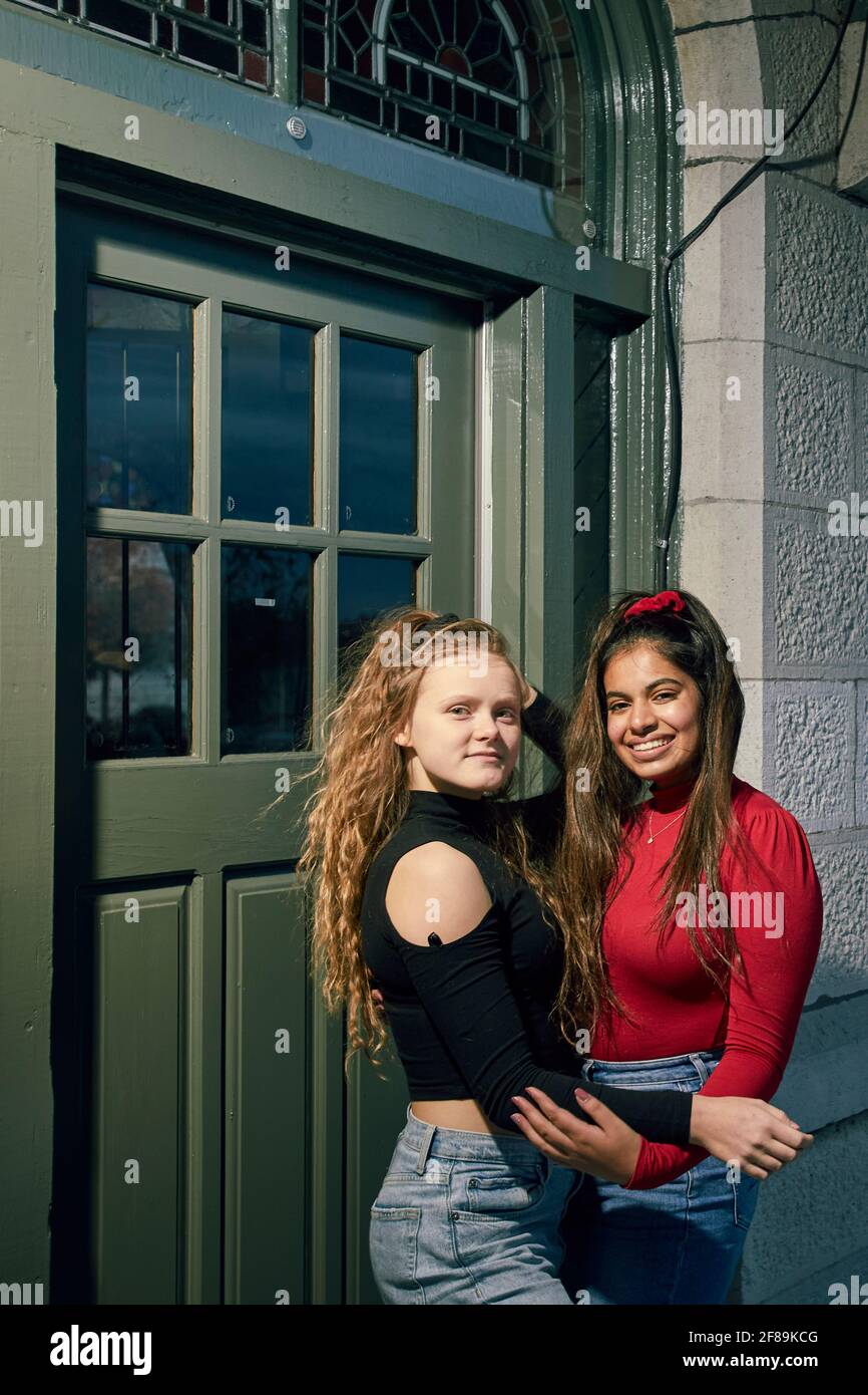 Two girls best friends since kindergarten, reuniting and having a fun ...