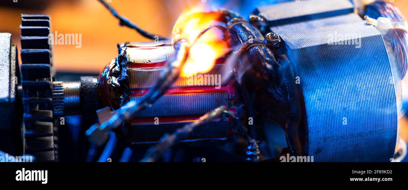 Burning electrical copper wires in hi-res stock photography and images ...