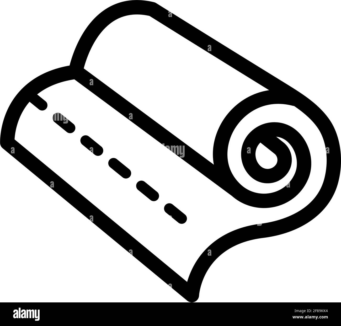 Outline icon rolled fabric. Simple vector illustration with ability to ...