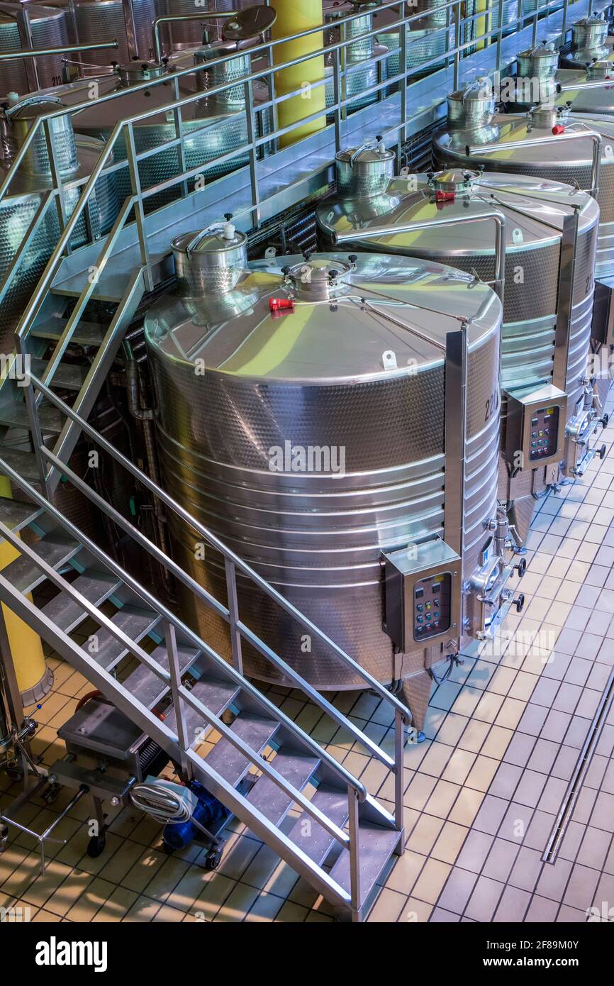 Montalcino, Tuscany, Italy. Wine vats in the Altesino Winery. (For ...