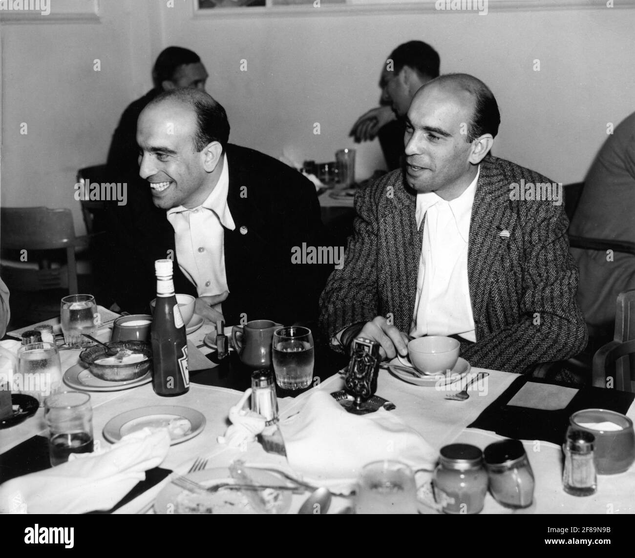 PHILIP and JULIUS EPSTEIN having lunch in the Warner Bros. Studio ...