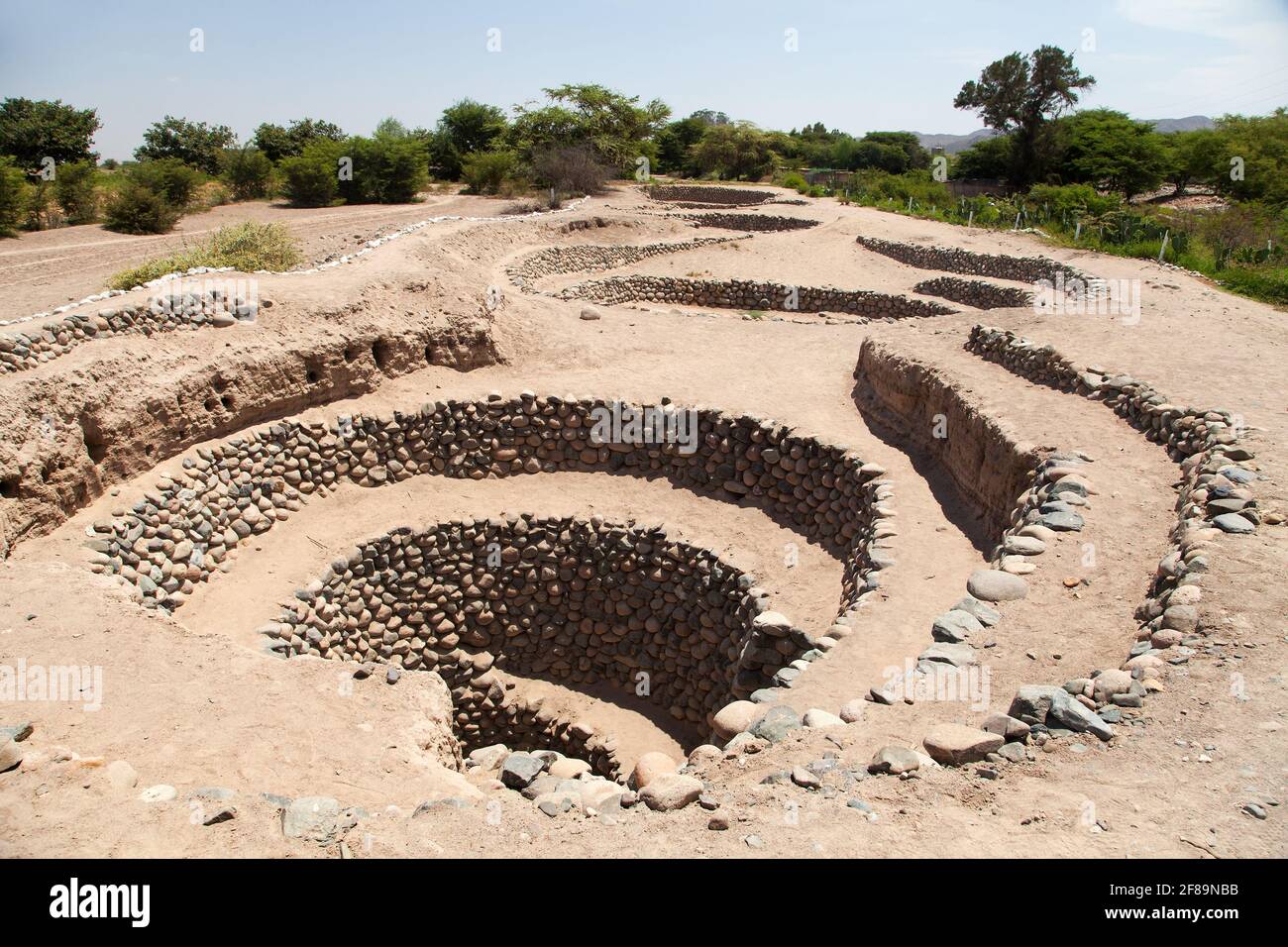 Cantalloc Aqueduct in Nazca or Nazca town, spiral or circle aqueducts ...