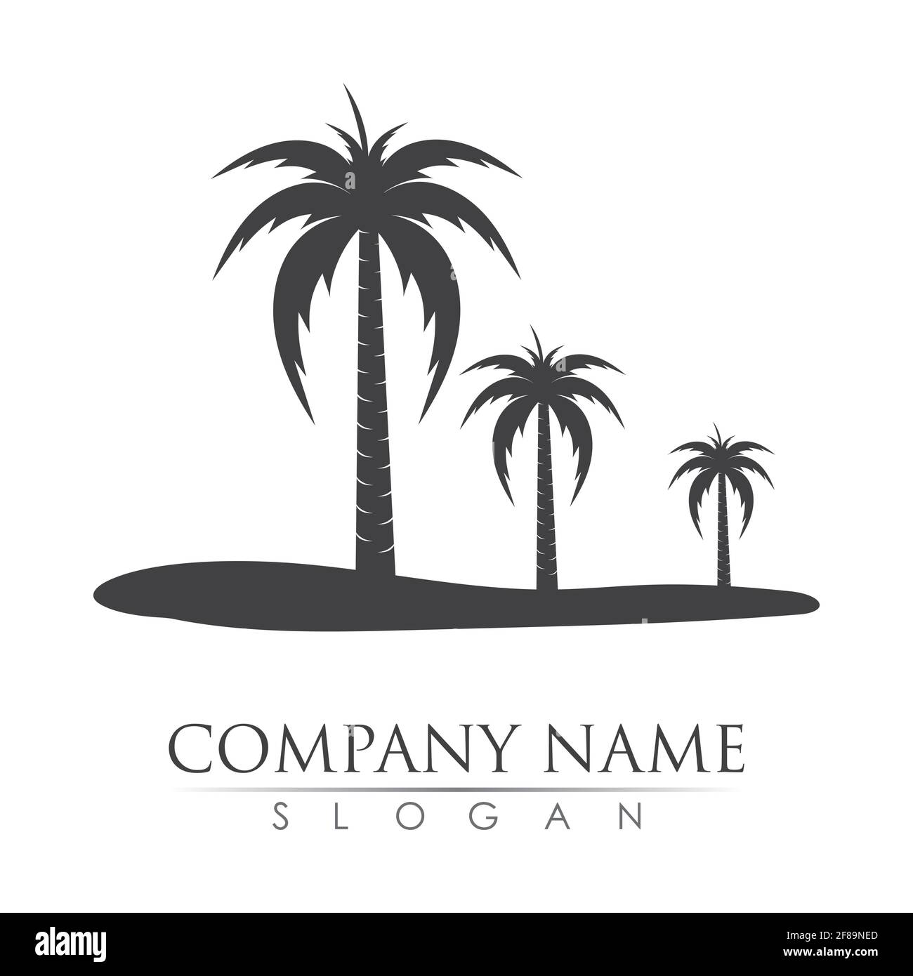 Palm tree logo template vector illustration design Stock Vector Image ...