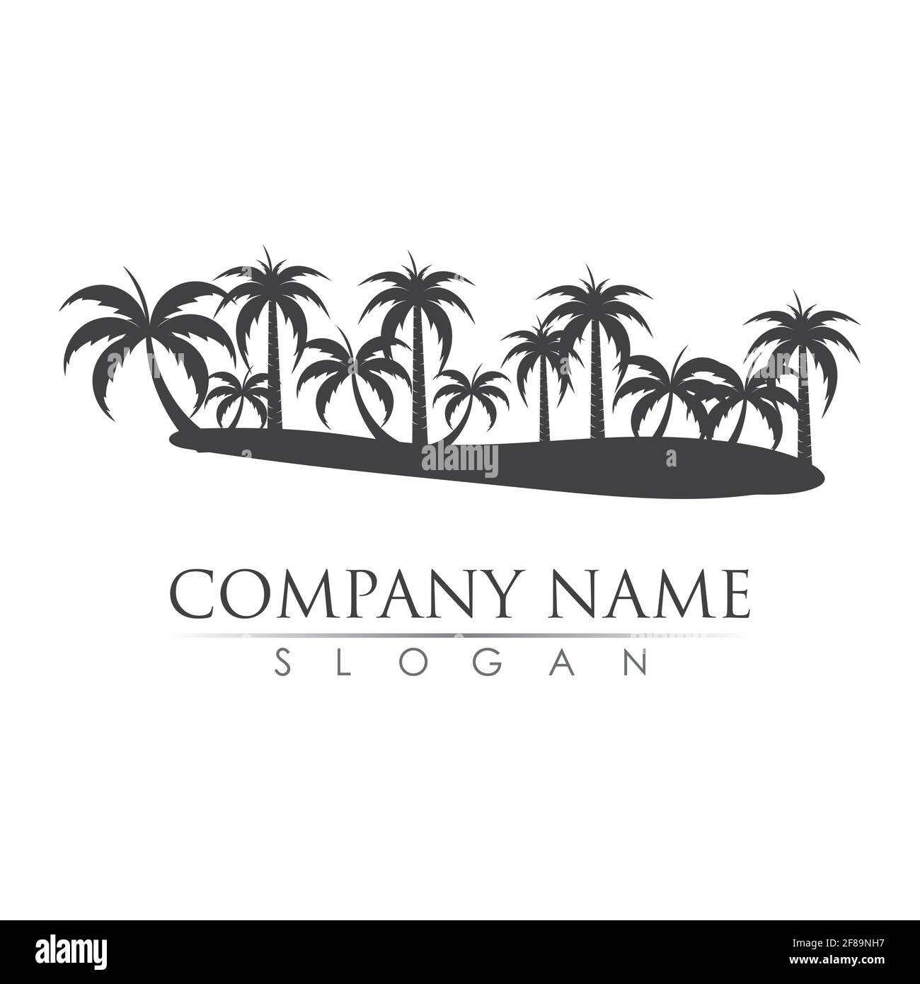 Palm tree logo template vector illustration design Stock Vector Image ...