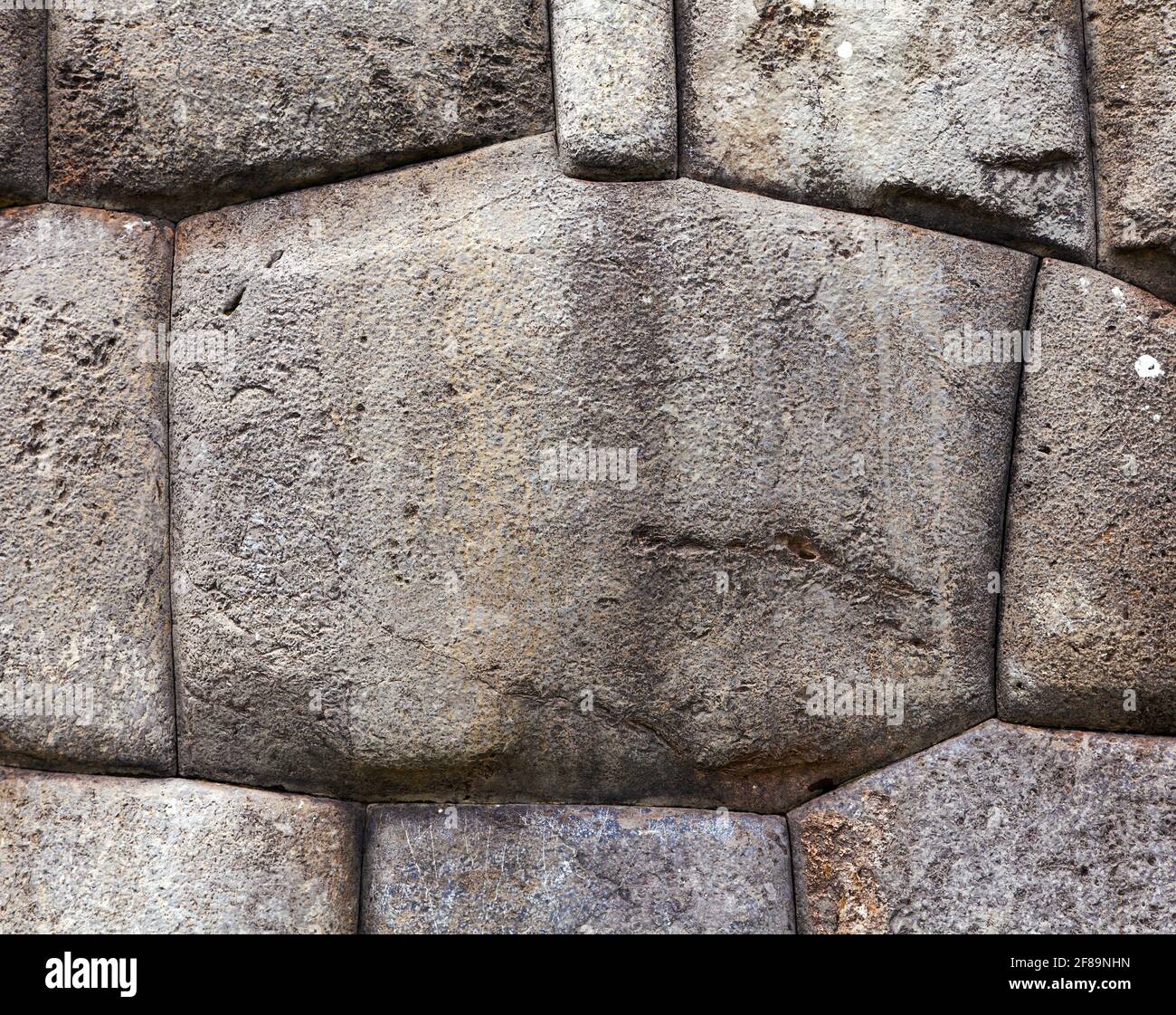 Detail of stone wall in Cusco or Cuzco town, Historic incan ...