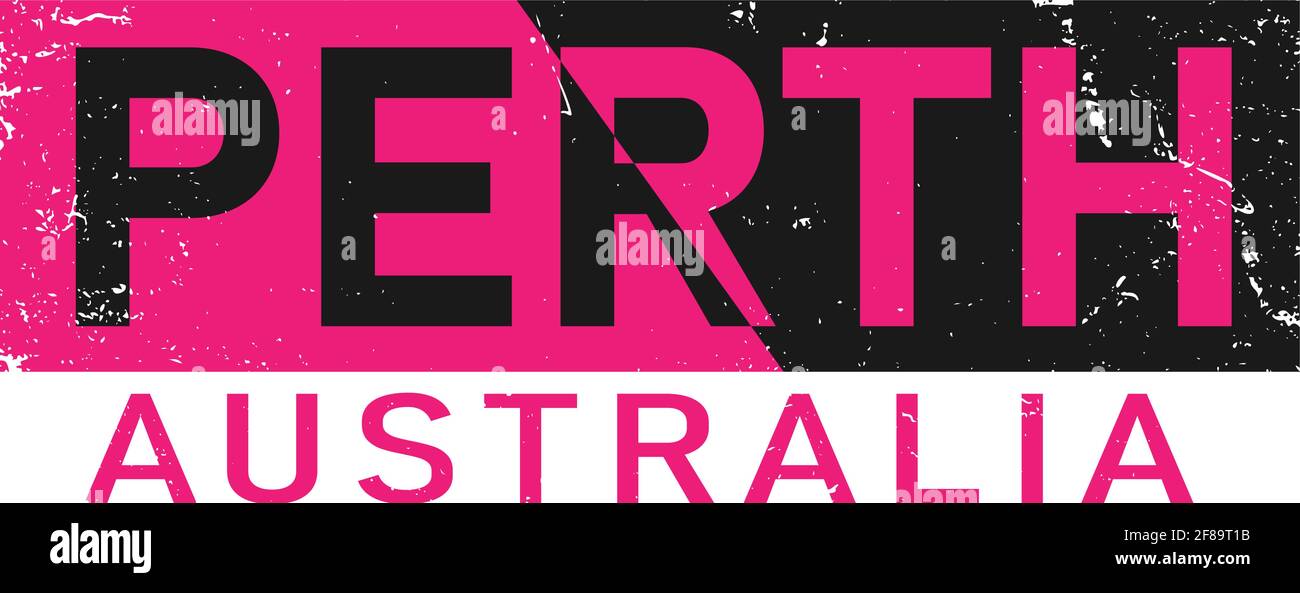 Perth WA, Australia Logo. Adventure Landscape Design Vector City ...