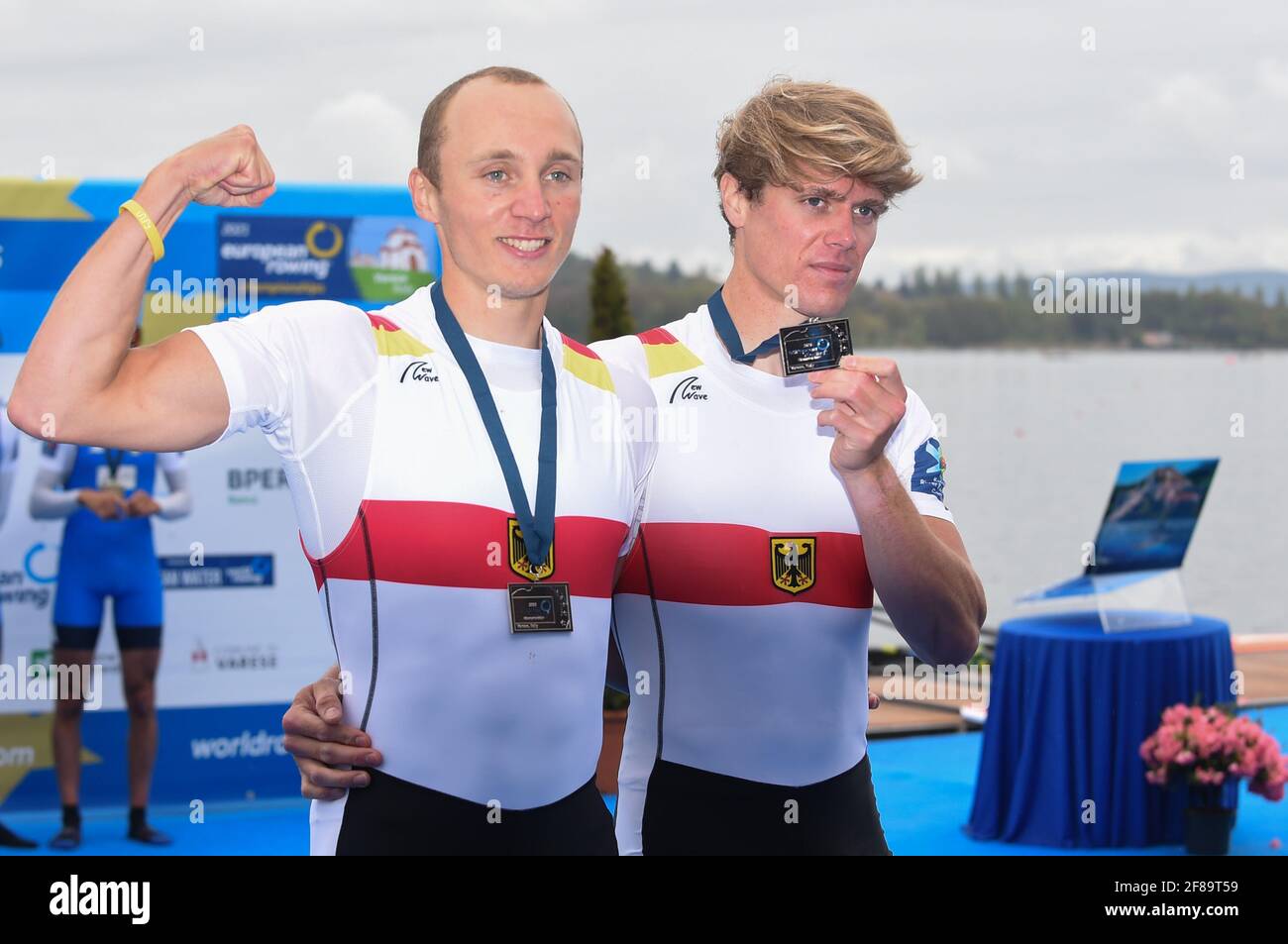 Jonathan Rommelmann, Jason Osborne (GER), silver medal, Lightweight Men ...