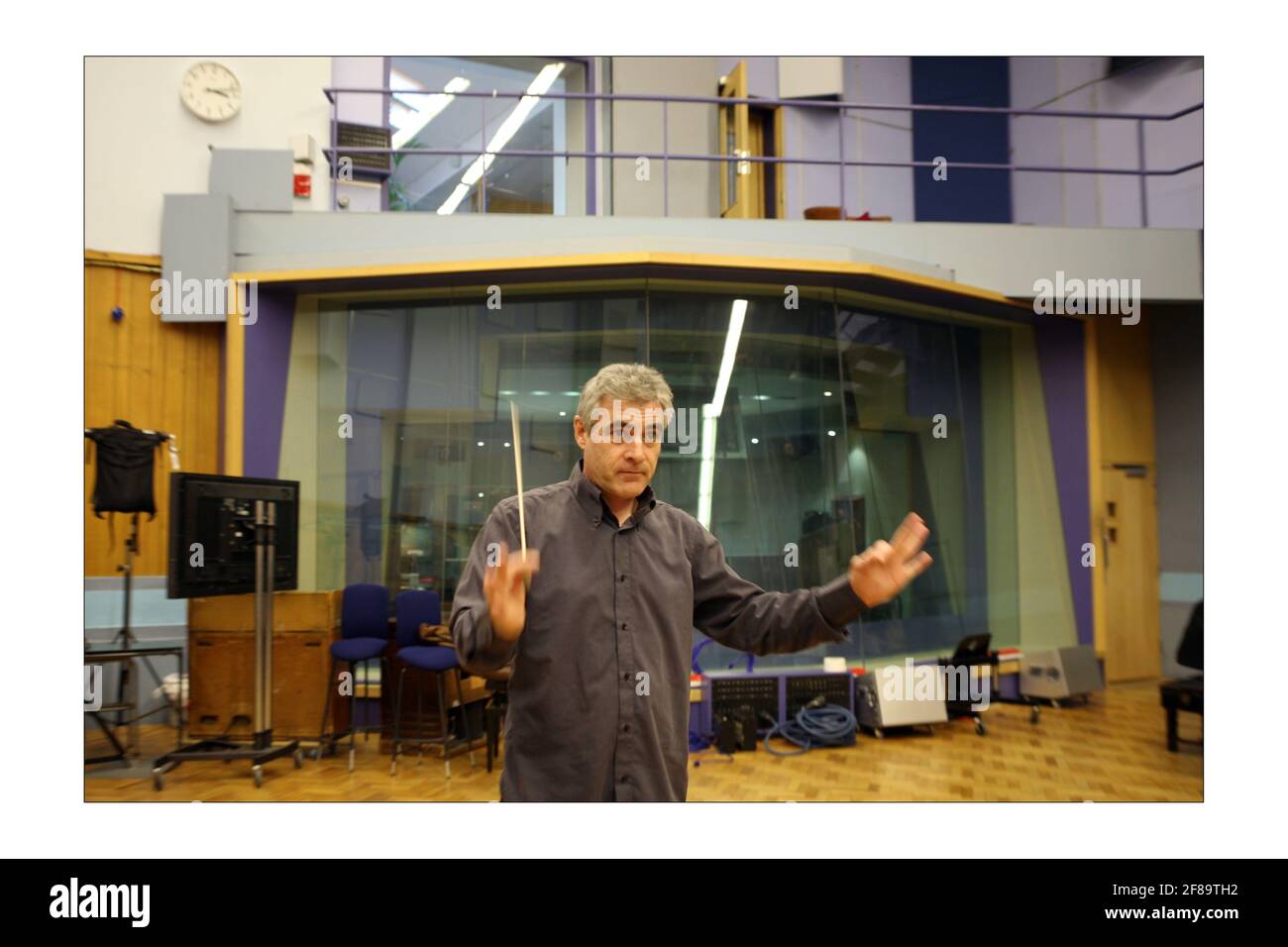 Conductor Andy Brown at the Abbey road studios.photograph by David ...