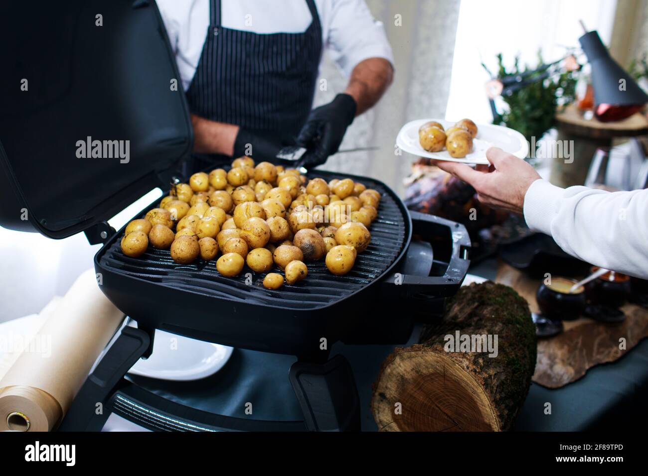 Delicious snacks at the banquet. Catering on banquet Stock Photo - Alamy