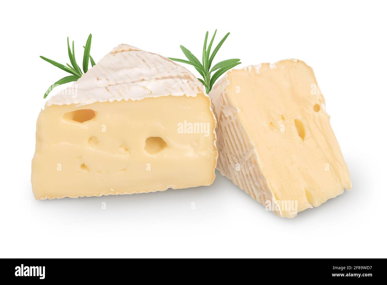 Camembert cheese isolated on white background with clipping path and ...