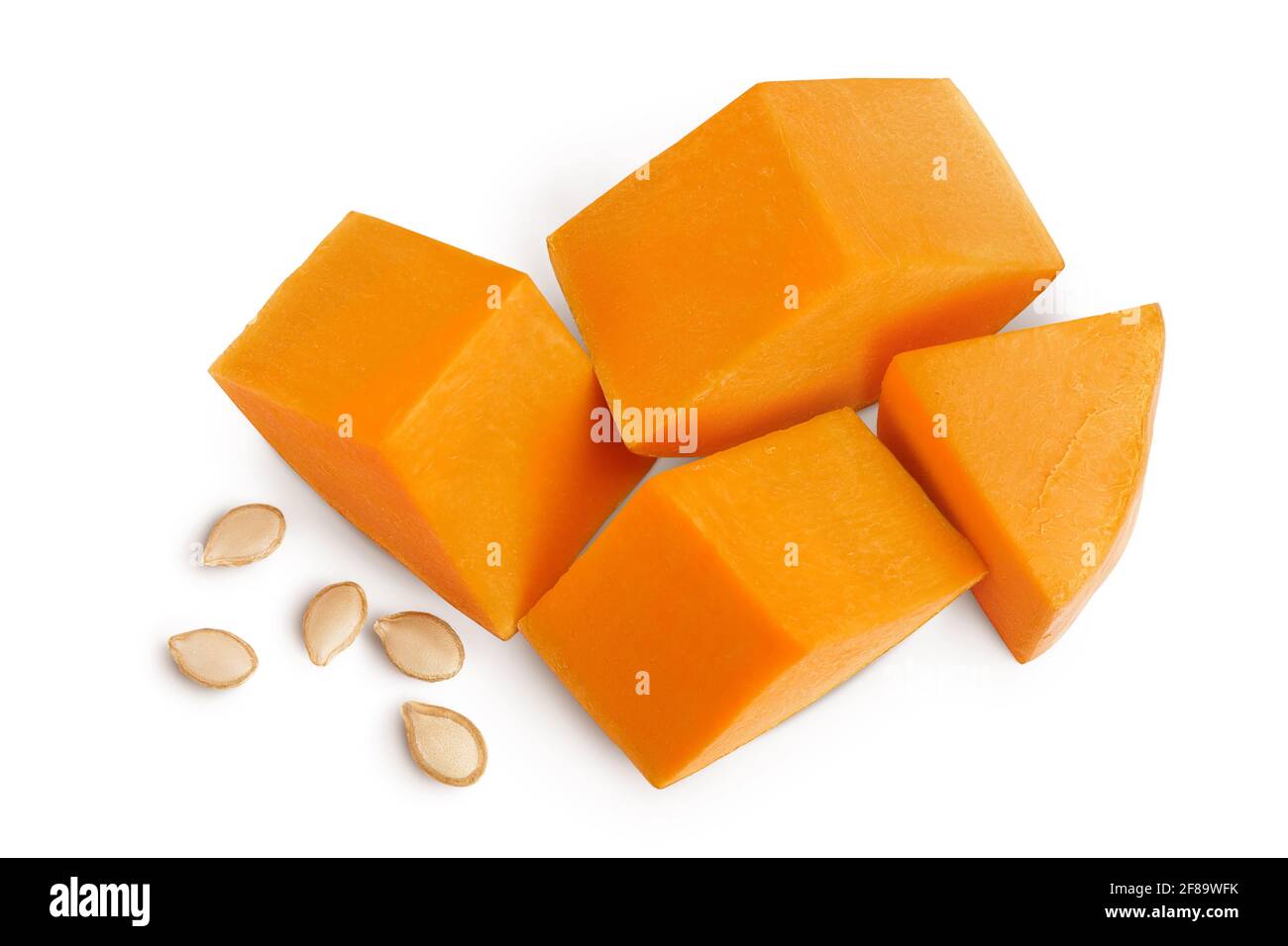 butternut squash slice isolated on white background with clipping path ...