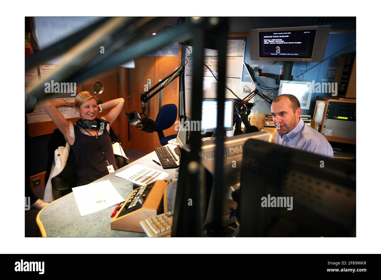 Capital radio breakfast show with Johnny Vaghn and Denise van Outen ...