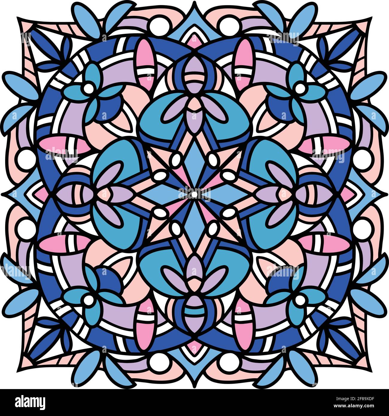 Islamic mandala icon, hand drawn and outline style Stock Vector Image ...