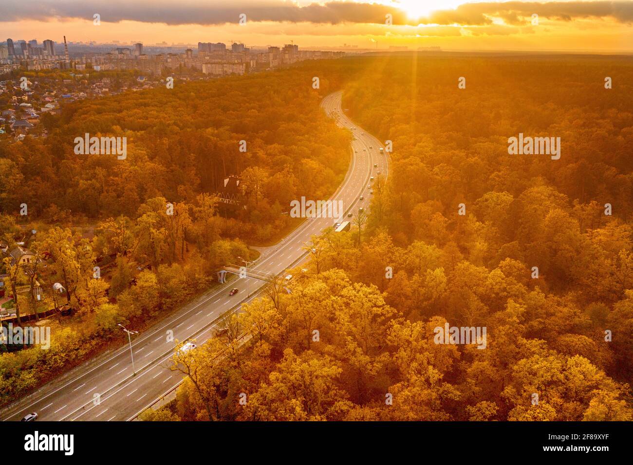 Road view from above Stock Photo - Alamy