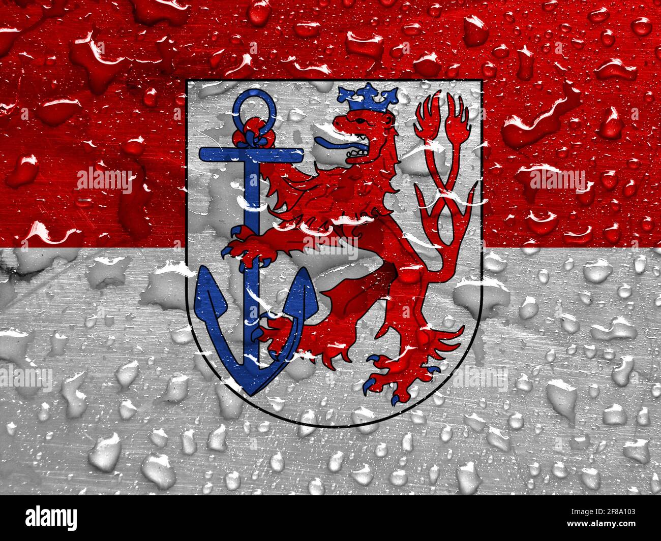 flag of Dusseldorf, Germany with rain drops Stock Photo - Alamy