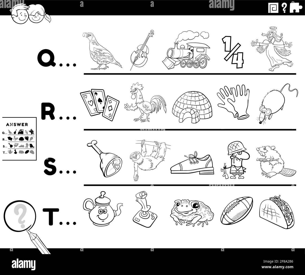 Letter Q Clipart Black And White
