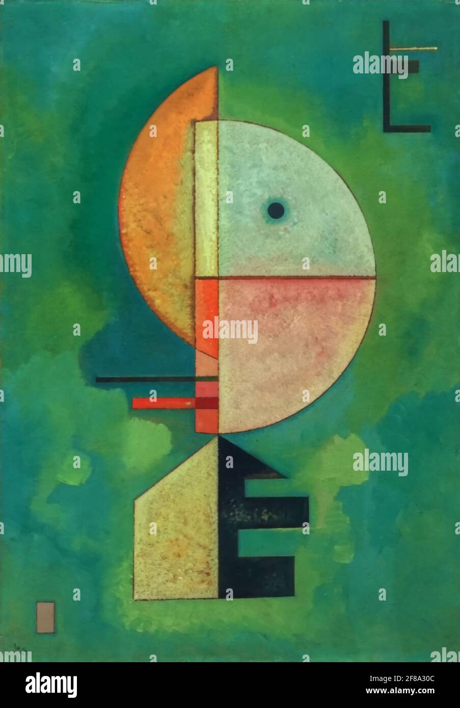 Art of Vasily Kandinsky named Upward seen in the peggy Guggenheim ...