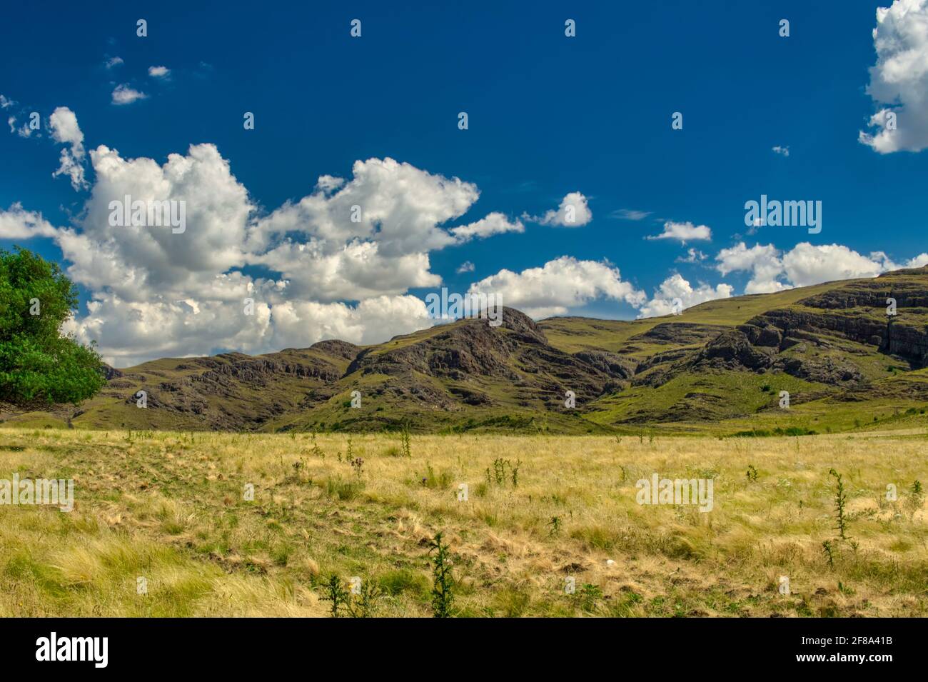 mountains landscape in Sierra de la Ventana area. Taken on a summer ...