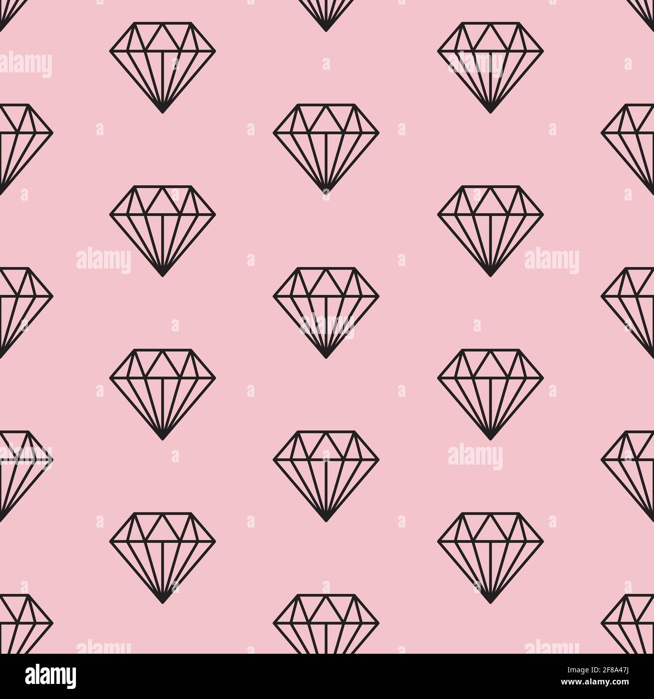 Pink diamond gem Stock Vector Images - Alamy