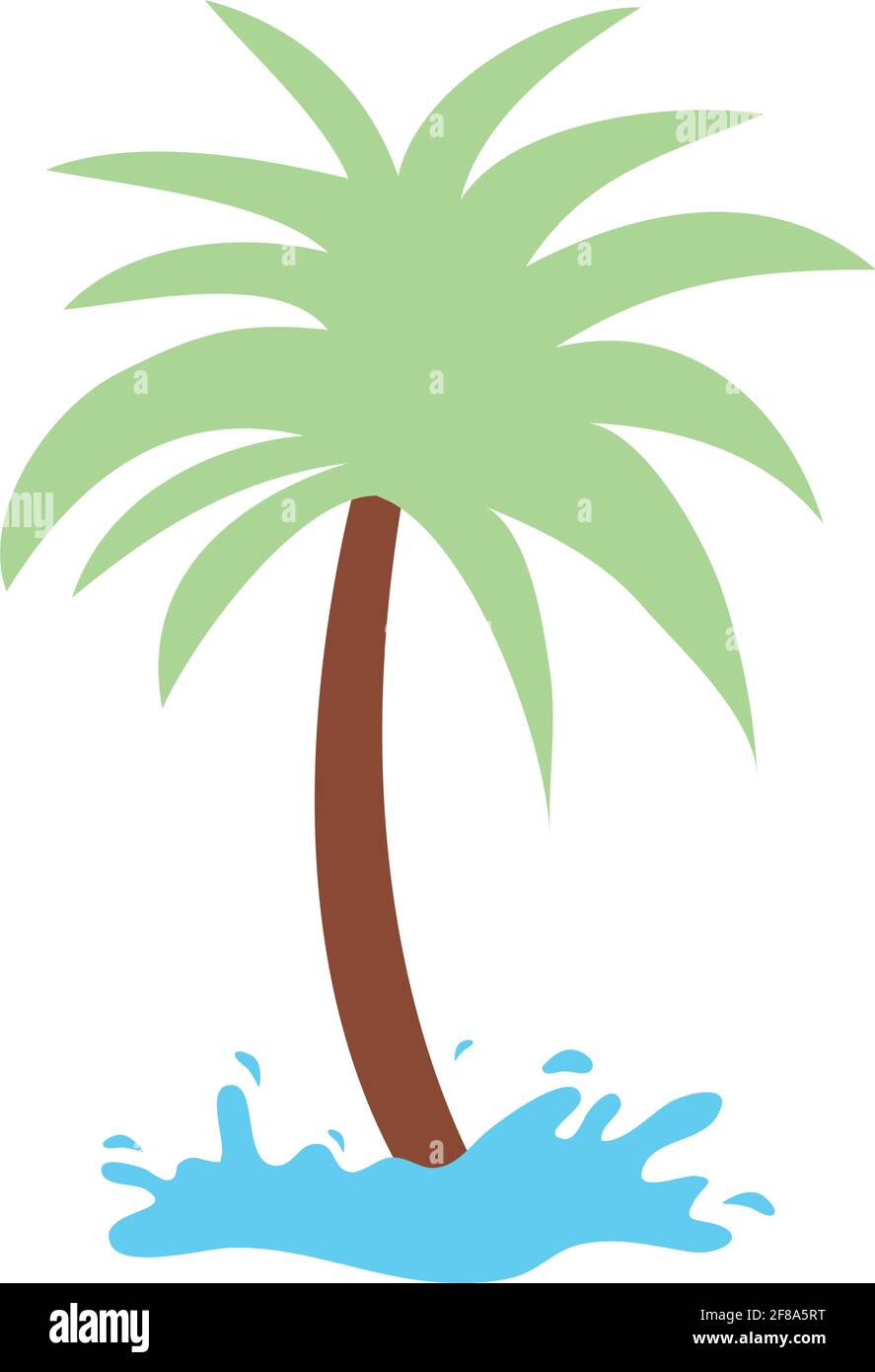water splash and tropical palm Stock Vector Image & Art - Alamy