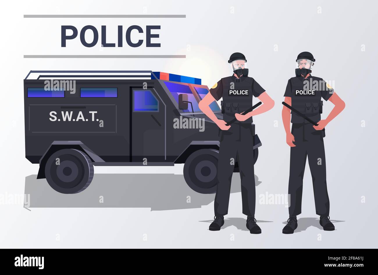 Officers in riot gear Stock Vector Images - Alamy