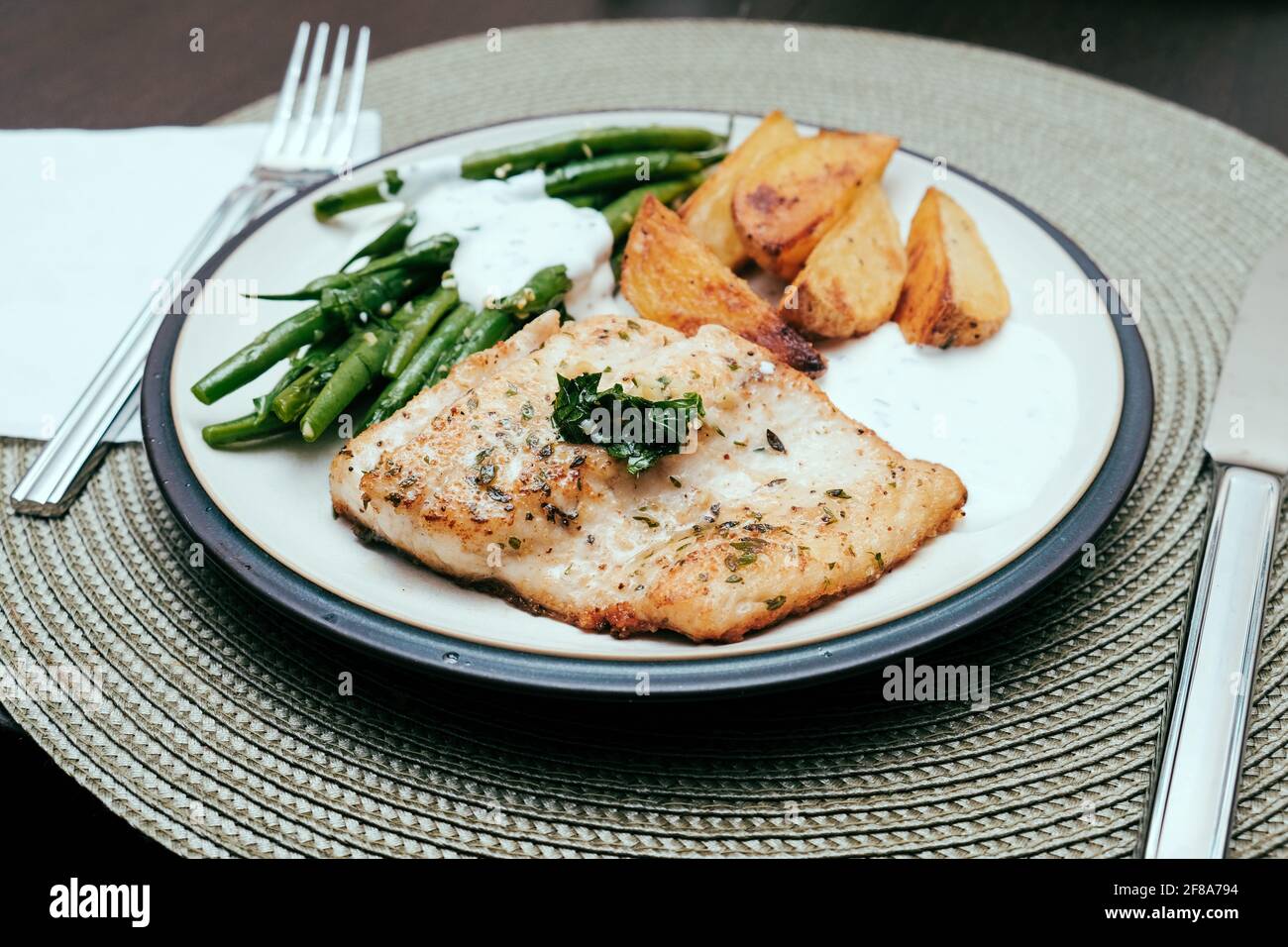 baramundi fish fillet Stock Photo - Alamy