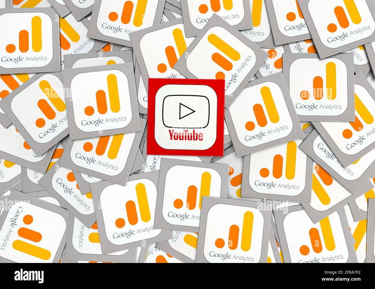 Youtube and Google Analytics, Social Media Background Design Stock ...