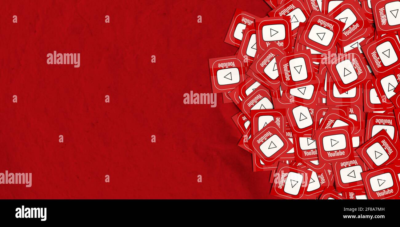 Youtube, Social Media Background Design Stock Photo - Alamy