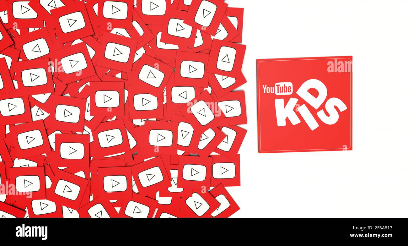 Youtube Kids, Social Media Background Design Stock Photo - Alamy