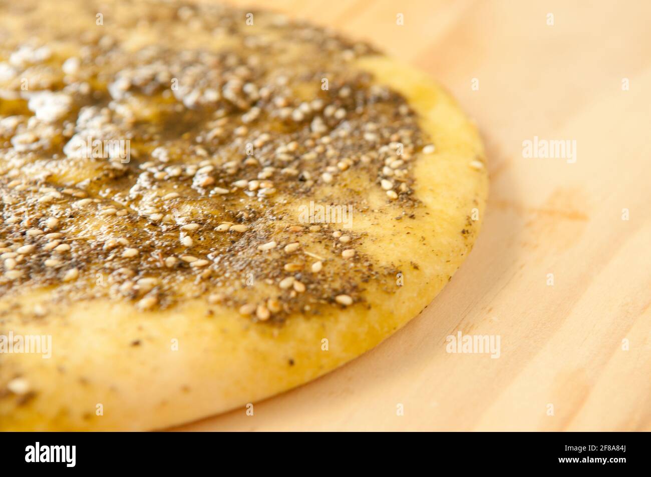 za'atar flat bread or pita Stock Photo - Alamy