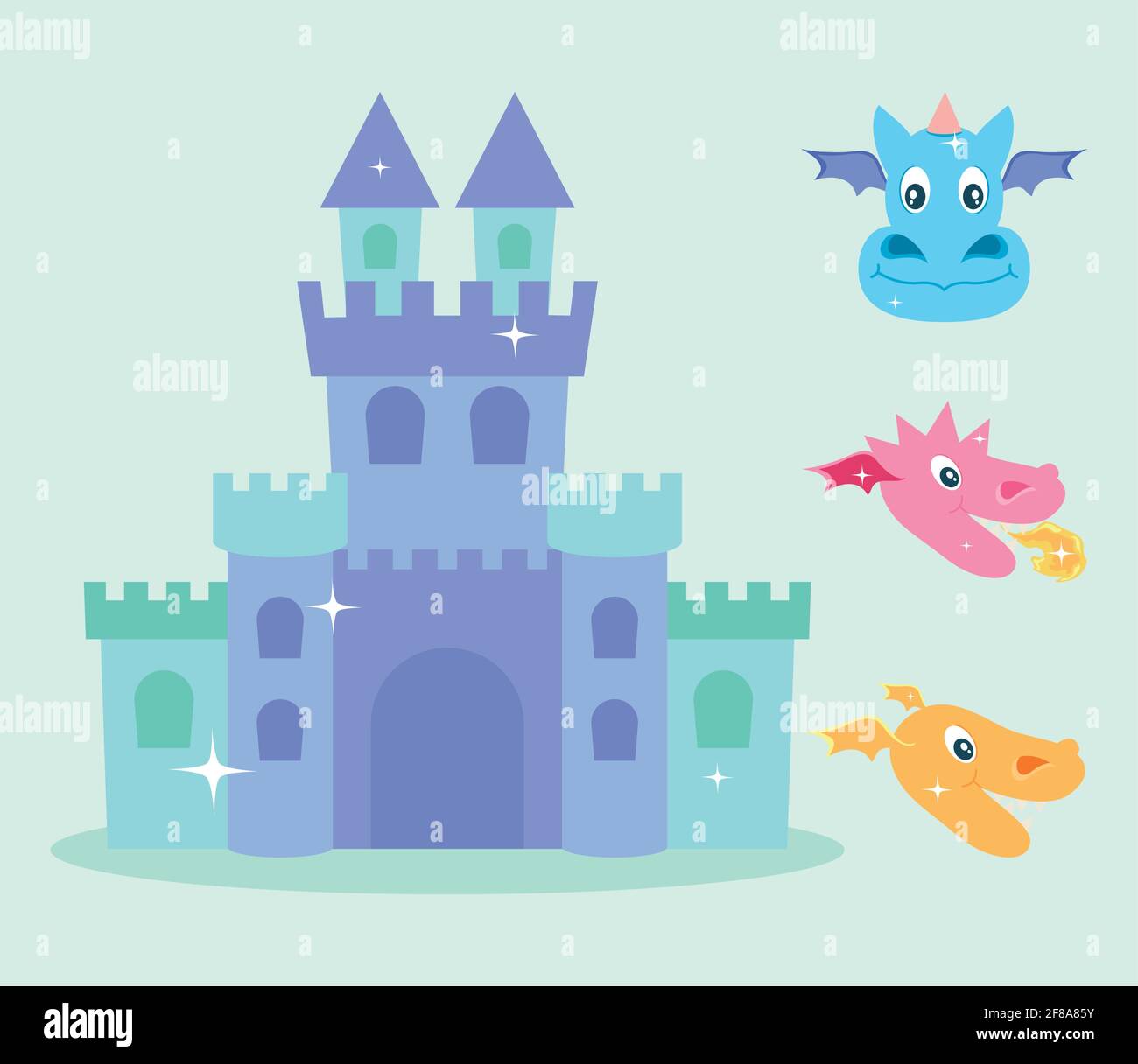 Dragons castle Stock Vector Images - Alamy