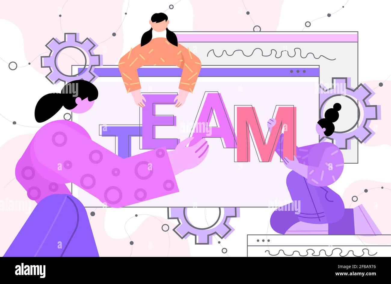 businesspeople team working together brainstorming teamwork concept ...