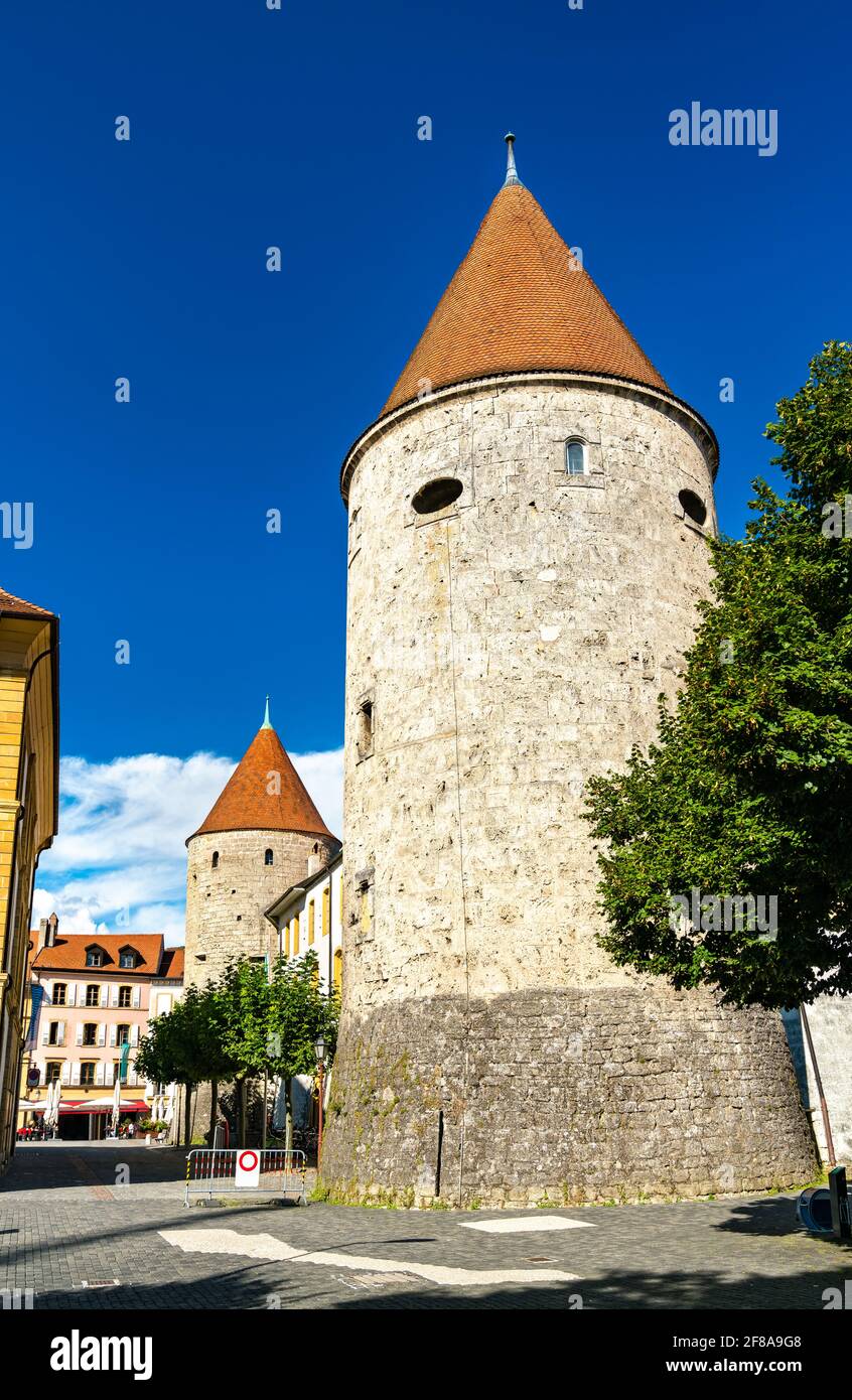 Yverdon-les-Bains Castle in the Canton of Vaud, Switzerland Stock Photo ...