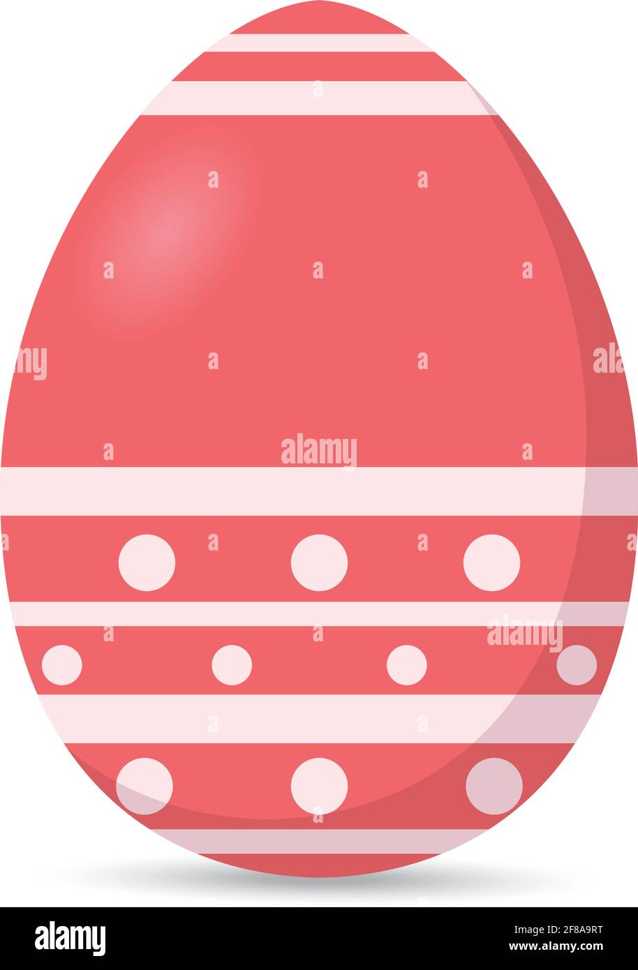 Isolated colorful decorated easter egg. Easter season. Spring time ...