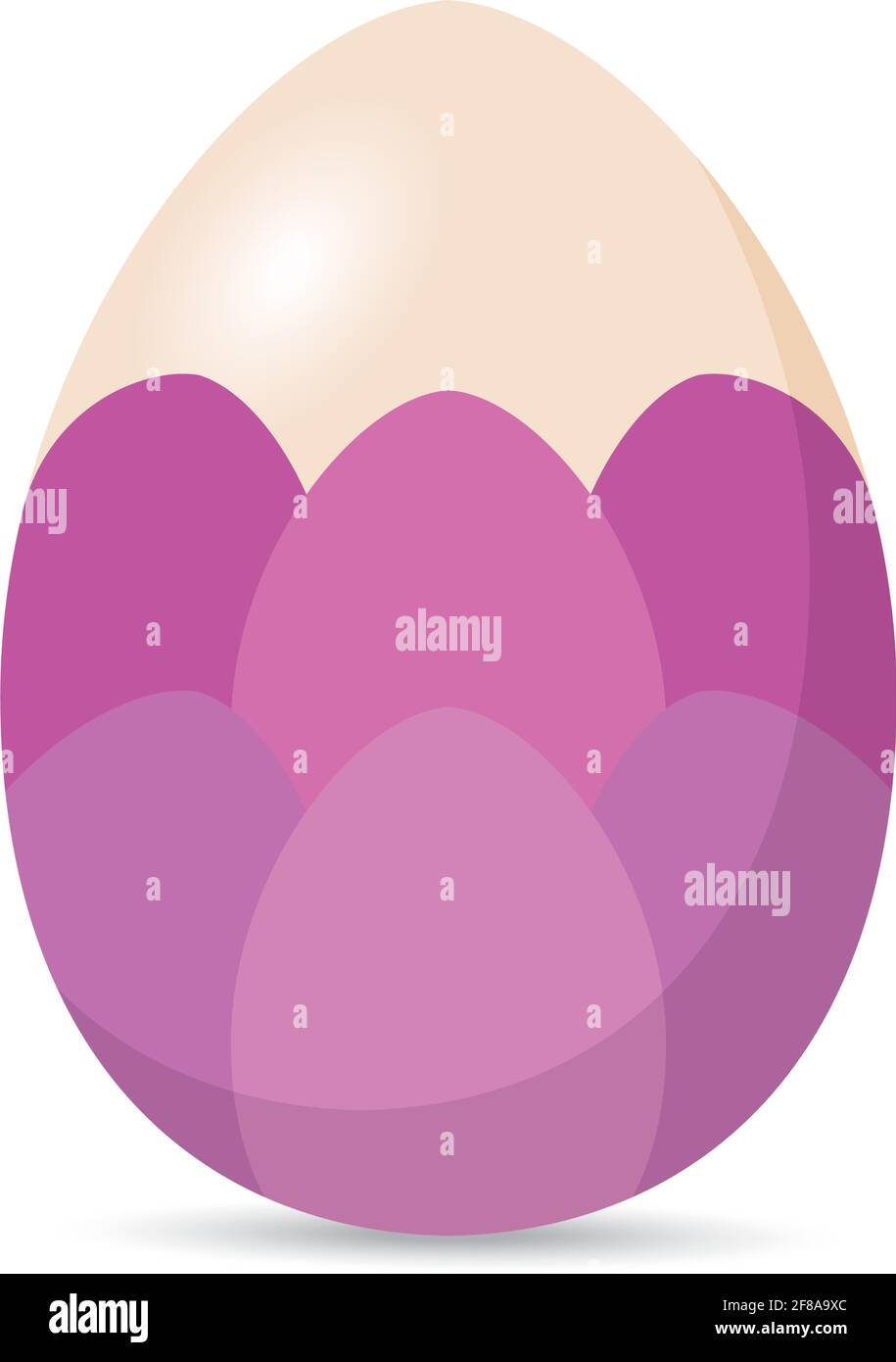 Isolated colorful decorated easter egg. Easter season. Spring time ...