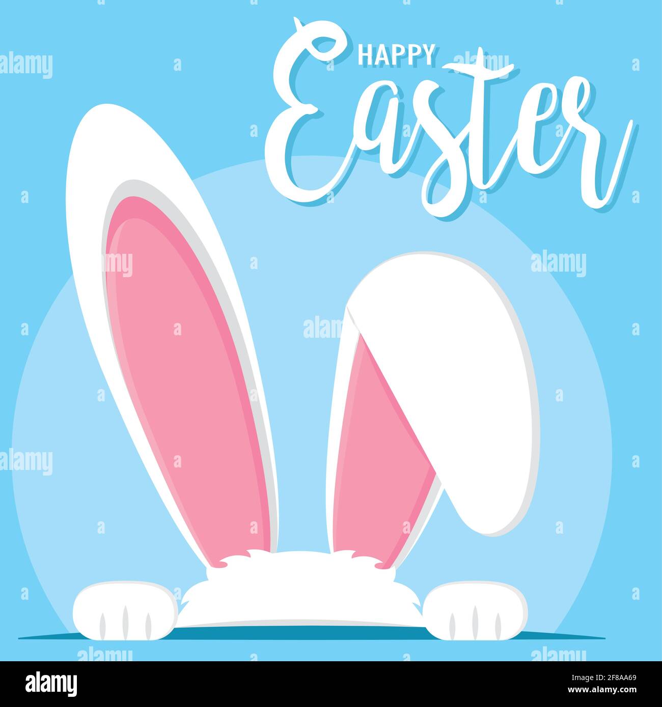 Bunny ears. Happy easter poster - Vector illustration Stock Vector ...