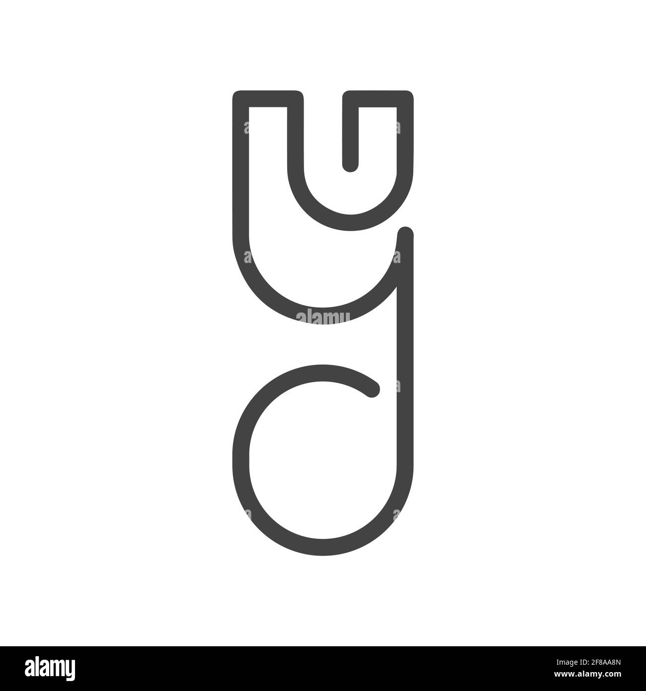 Initial ug letter logo vector template design. Creative abstract letter ...
