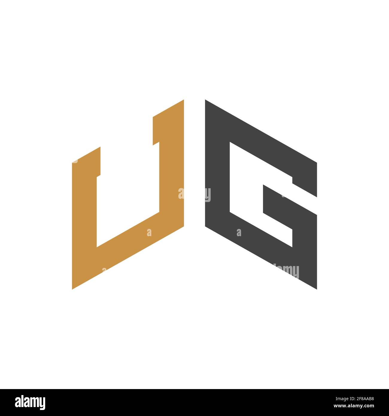Initial ug letter logo vector template design. Creative abstract letter ...