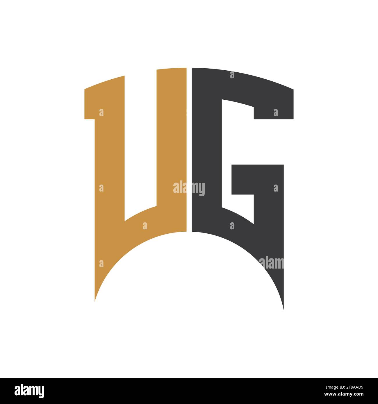 Initial ug letter logo vector template design. Creative abstract letter ...
