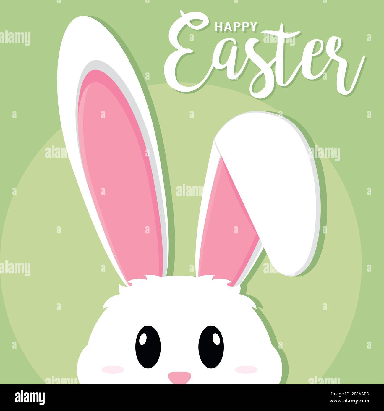 Cute bunny cartoon. Happy easter poster - Vector illustration Stock ...