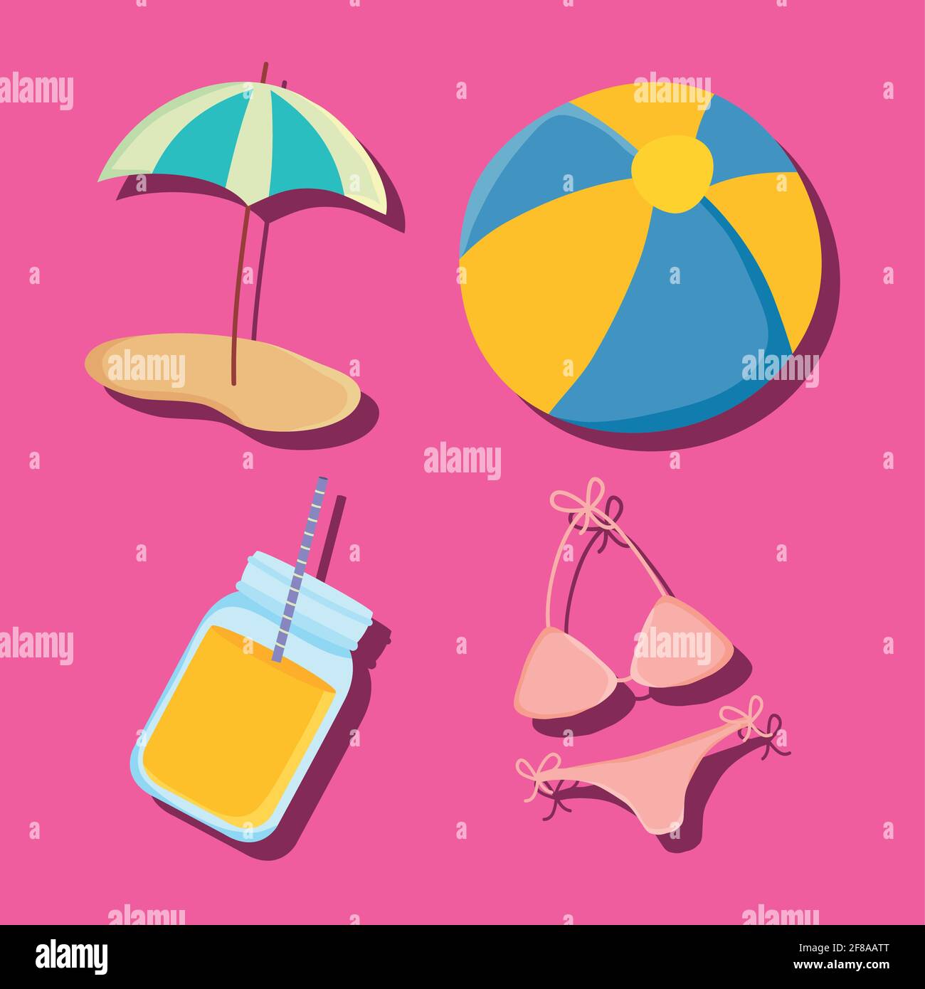 Relaxing in tropical resort Stock Vector Images - Alamy