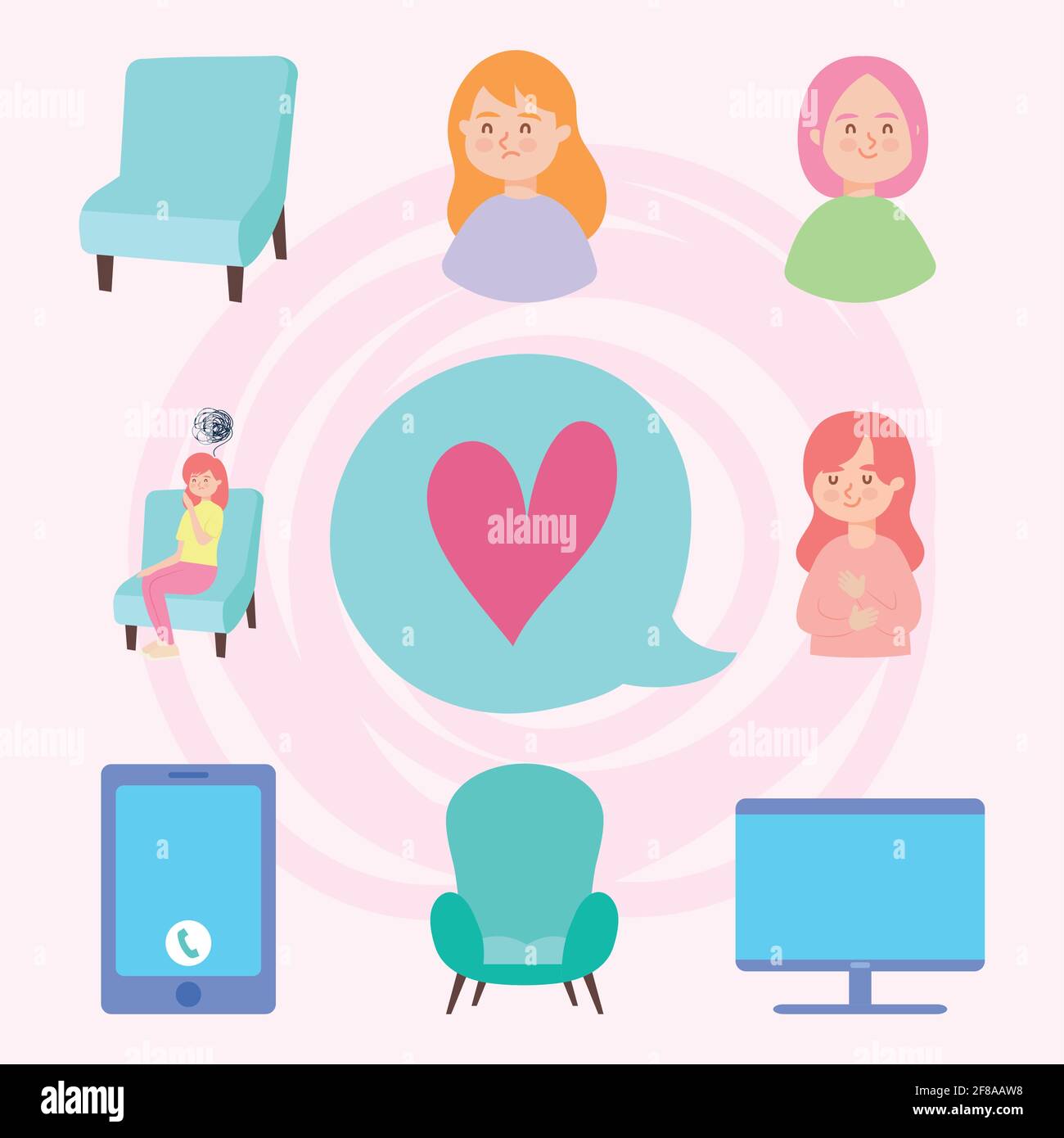 women and technology devices collection Stock Vector Image & Art - Alamy