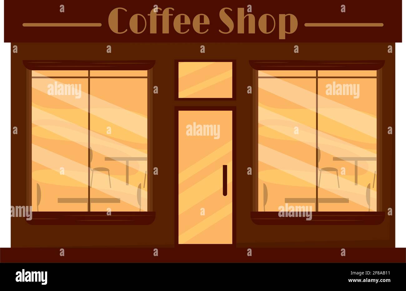 Isolated coffee shop building. Building icon - Vector Stock Vector ...