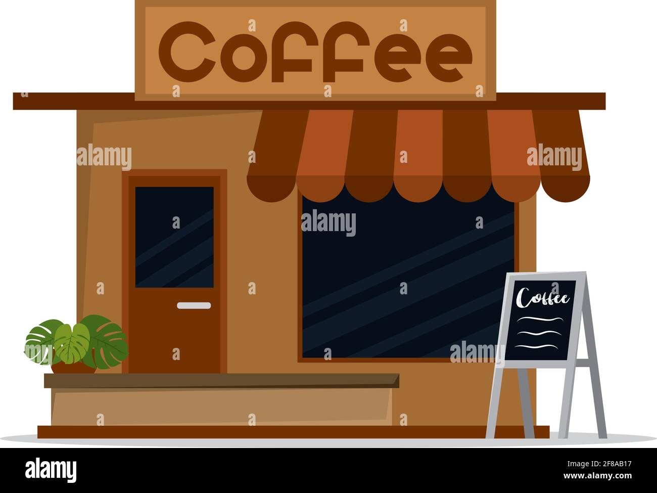 Isolated coffee shop building. Building icon - Vector Stock Vector ...
