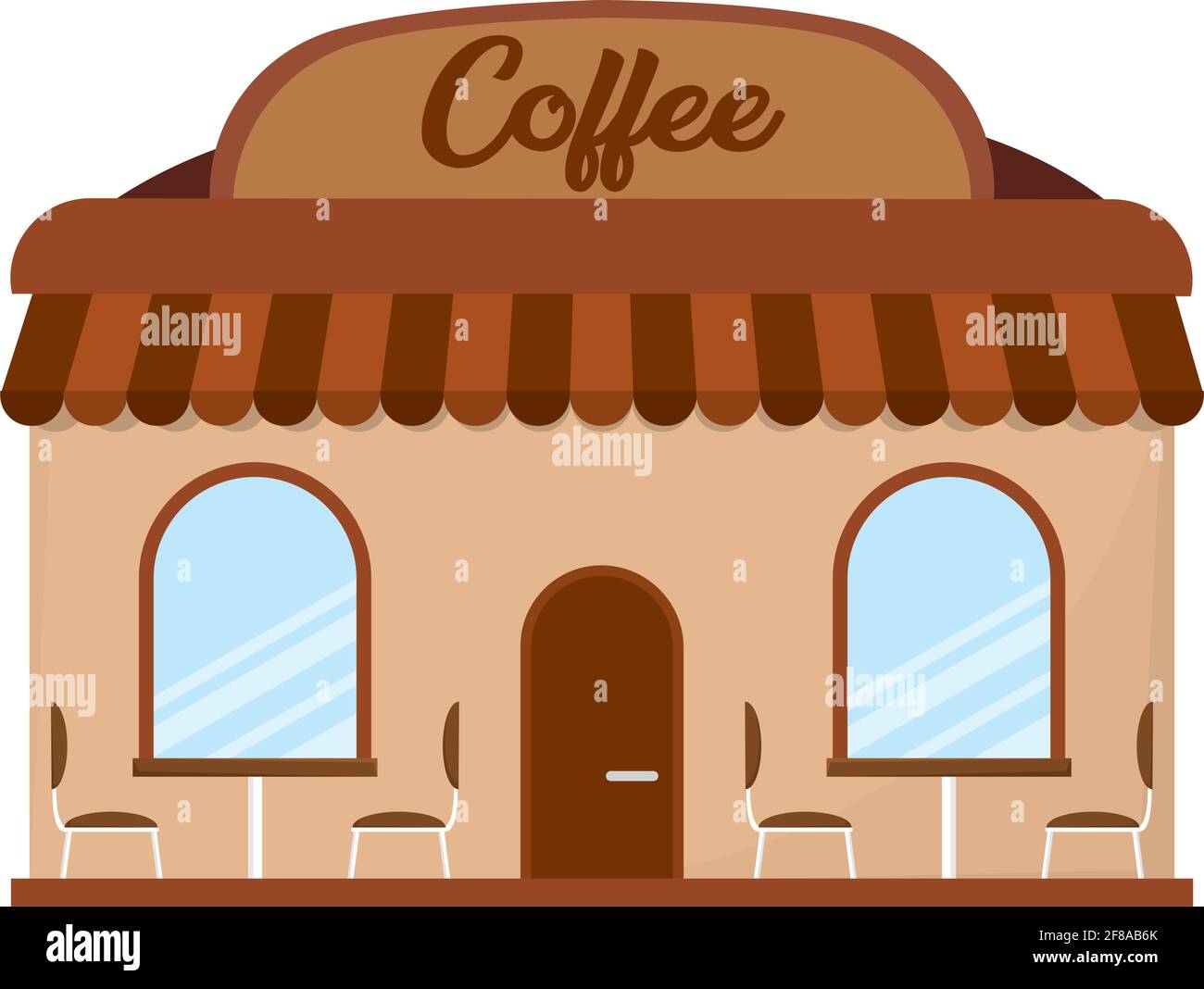 Isolated coffee shop building. Building icon - Vector Stock Vector ...