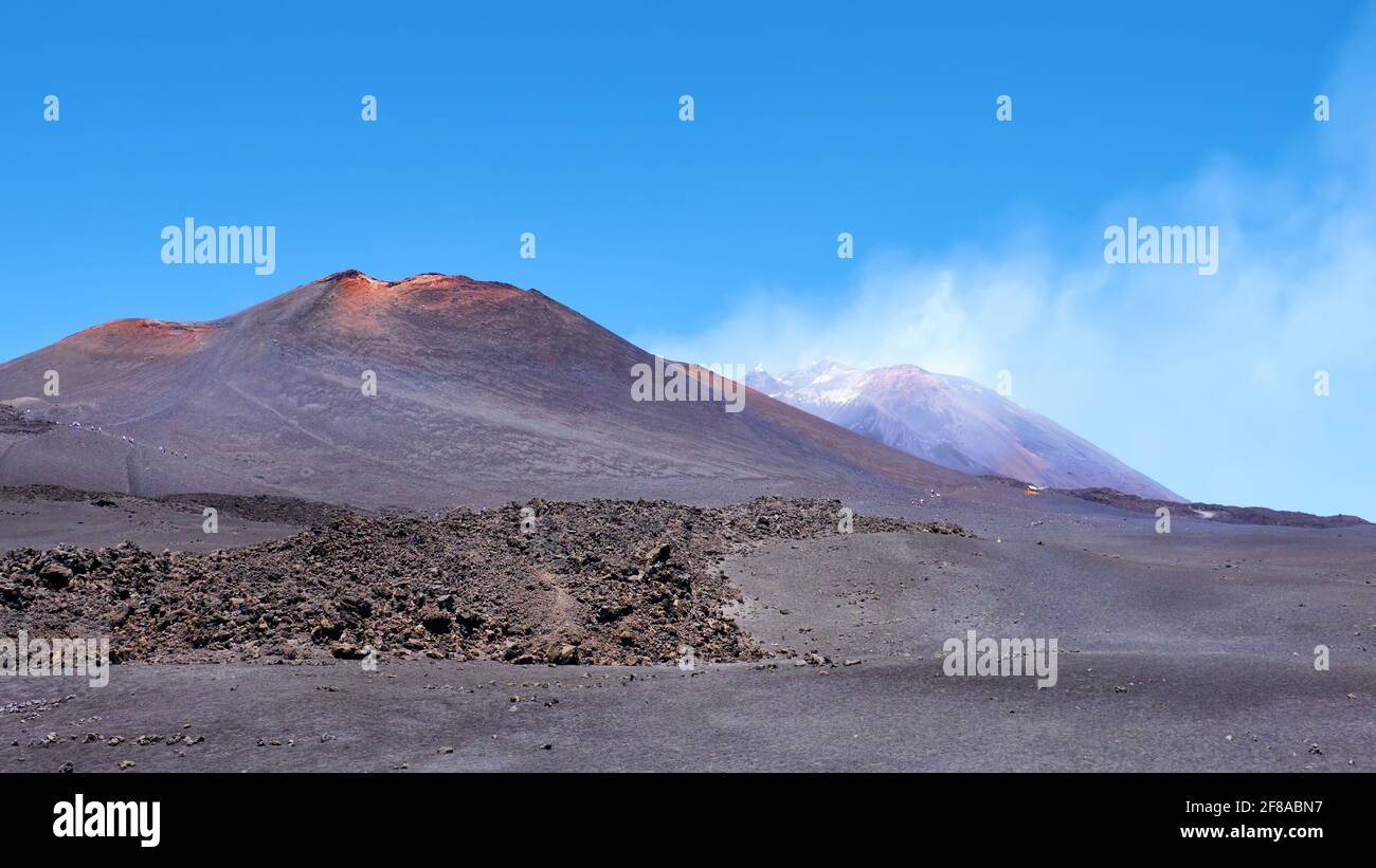 Mount Etna in Sicily near Catania, Tallest active volcano in Italy and ...