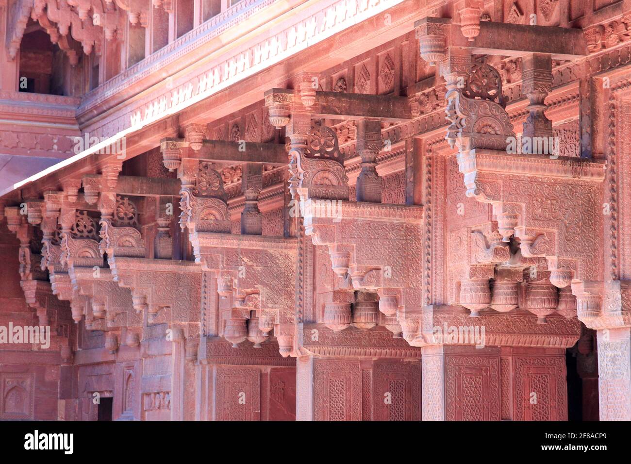 Carved red sandstone detail at Agra Fort, India Stock Photo - Alamy