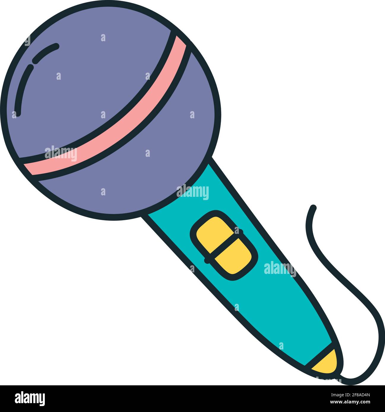 Retro microphone on colorful Stock Vector Images - Alamy