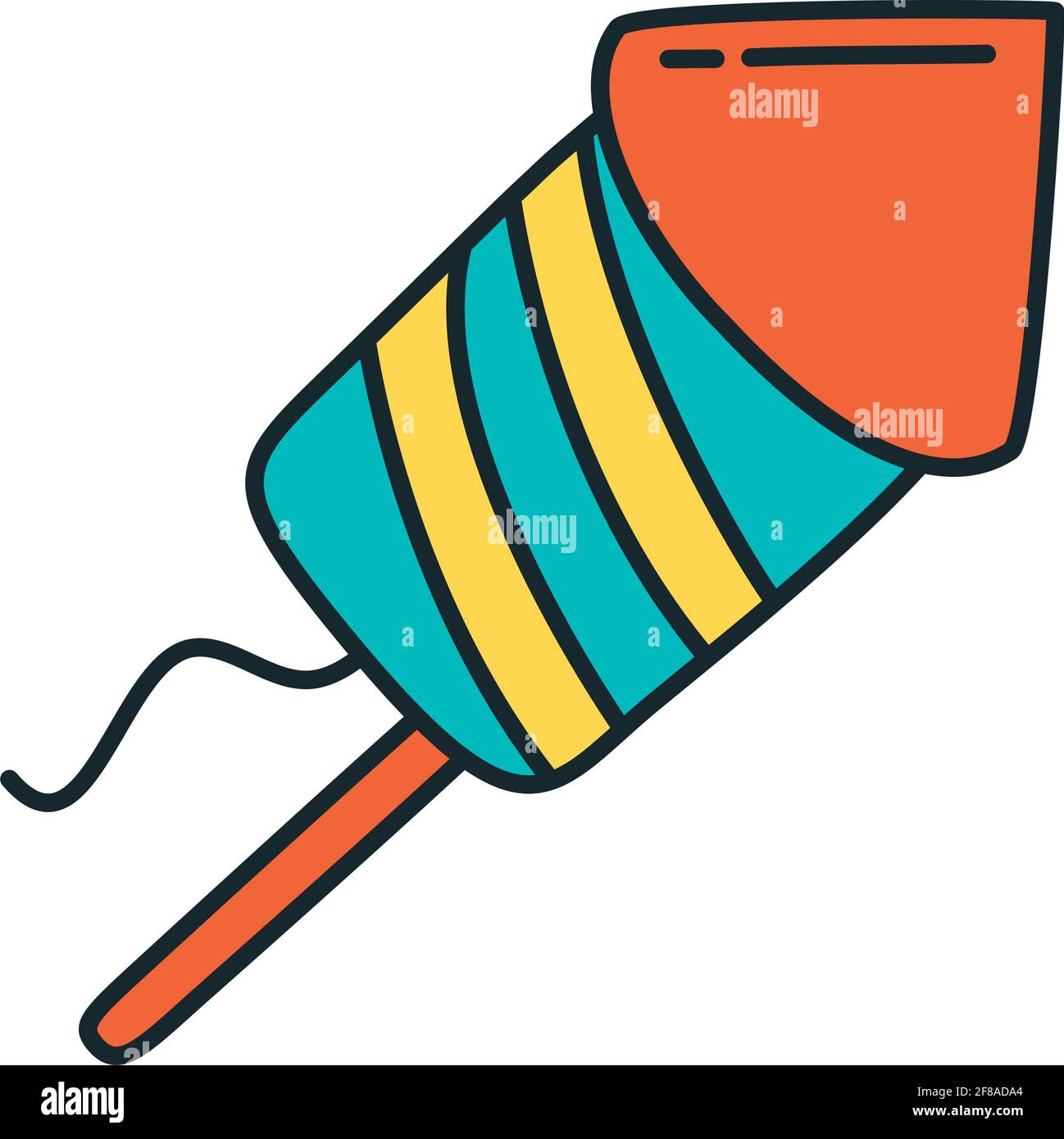 firework rocket on white background Stock Vector Image & Art - Alamy